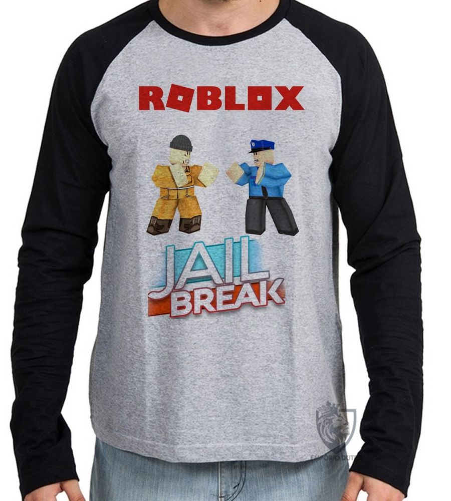 Emporio Dutra - Camiseta Manga Longa Roblox Jail Break