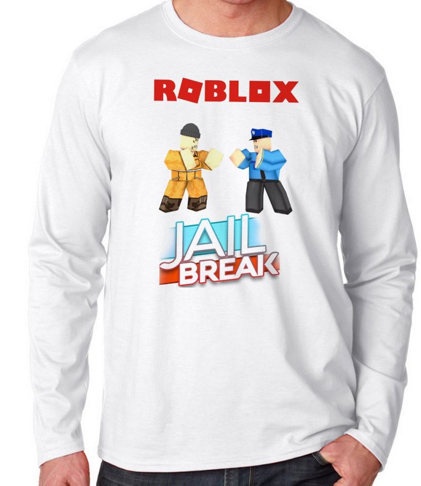 Emporio Dutra - Camiseta Manga Longa Roblox Jail Break